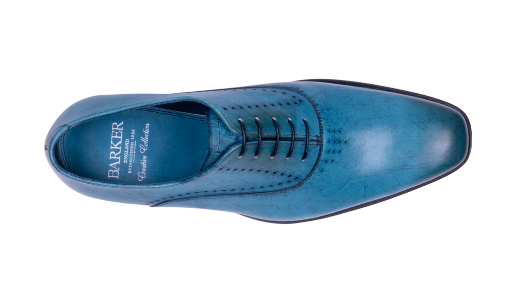 Witney - Blue Calf Hatch Effect | Barker Shoes USA