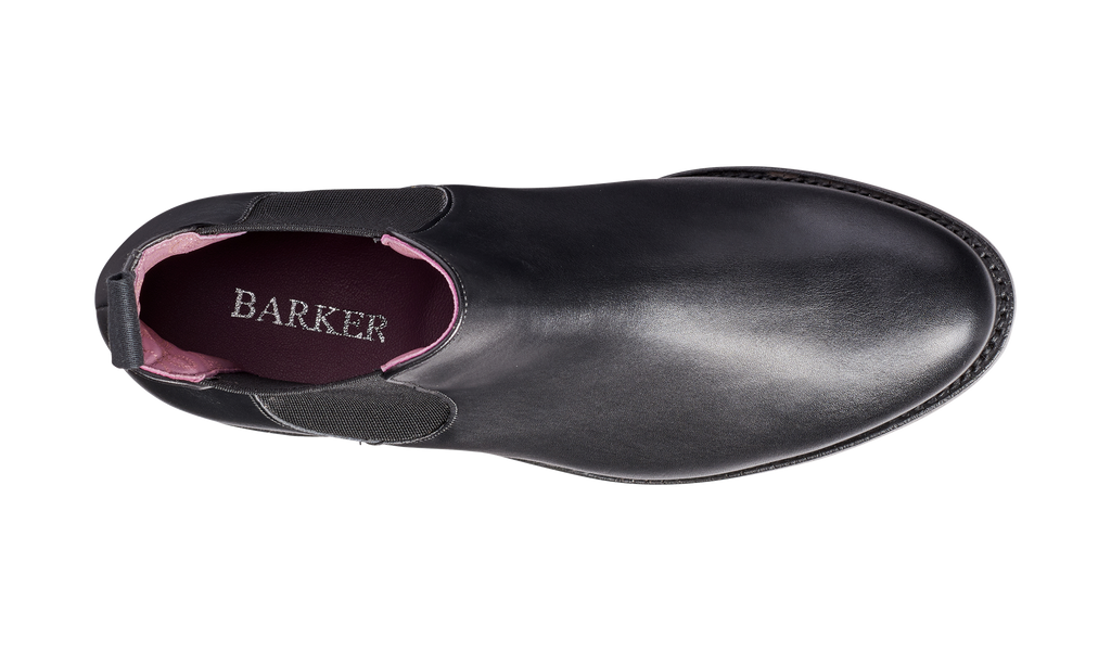 Violet - Black Calf | Womens Elastic Boot | | Barker Shoes USA